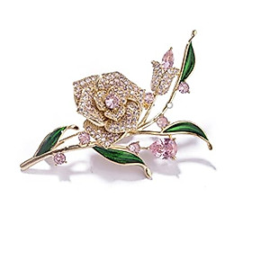 SXYMKJ Roses Brooch Female High-Grade Senior Sense of Clothing Pins Delicate Accessories Suit Western Clothing Products