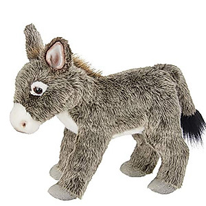 Bearington Pedro Plush Donkey Stuffed Animal, 12 Inches
