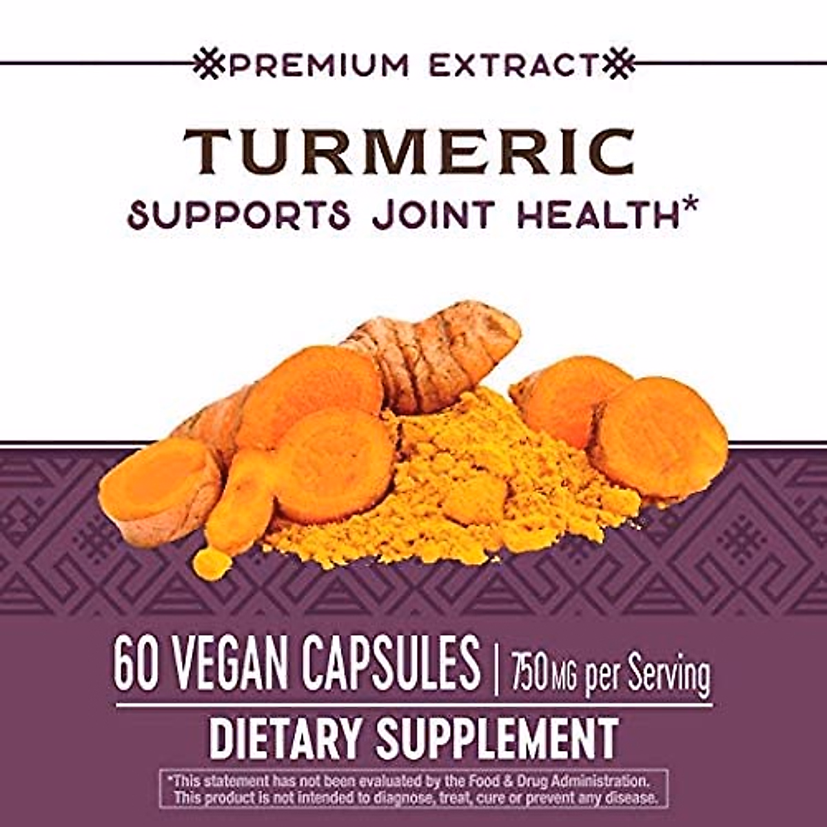 Nature's Way Premium Extract Turmeric Max Potency Standardized to 95% Curcuminoids 750 mg per serving 60 VCaps