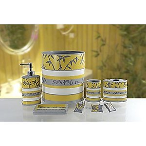 Daniel's Bath & Byound Venezia Yellow Accessory Set Venezia 5Piece-Bathroom-Accessory-Set, Yellow