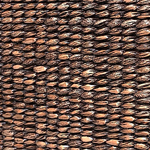 BirdRock Home Storage Cube Box with Lid - Brown Wash Seagrass - Hand Woven Container for Blankets Pillows - Sturdy Metal Frame