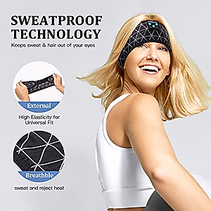 Perytong Sleep Headphones Bluetooth Headband, Wireless Sleeping Headphones Mask Earbuds for Side Sleepers Women Men Workout Running Insomnia Travel Yoga Cool Gadgets Unique Birthday Gifts