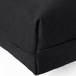 Women Girl Single Shoulder Portable Musical Symbol Canvas Bag (Black)