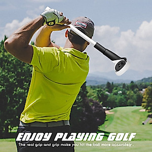 (1 + 1) Ermorgen VR Golf Club Compatible for Quest 2, Controller Handle Grip, Wrist Immobilizer Correction Strap, VR Extension Accessories for Enhanced Gaming Experience Quest 2, White