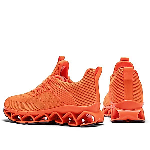 Men's Blade Running Shoes Fashion Sneakers Slip on Shoes for Men Tennis Walking Shoes Tenis Zapatos para Hombre Orange