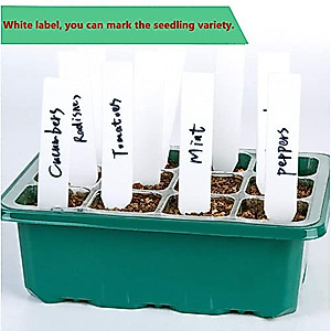 AOSANT 10 Packs Seed Starter Trays Seedling Tray, Humidity Adjustable Kit with Dome and Base Greenhouse Grow Trays Mini Propagator for Seeds Growing Starting(5 Green & 5 Black)