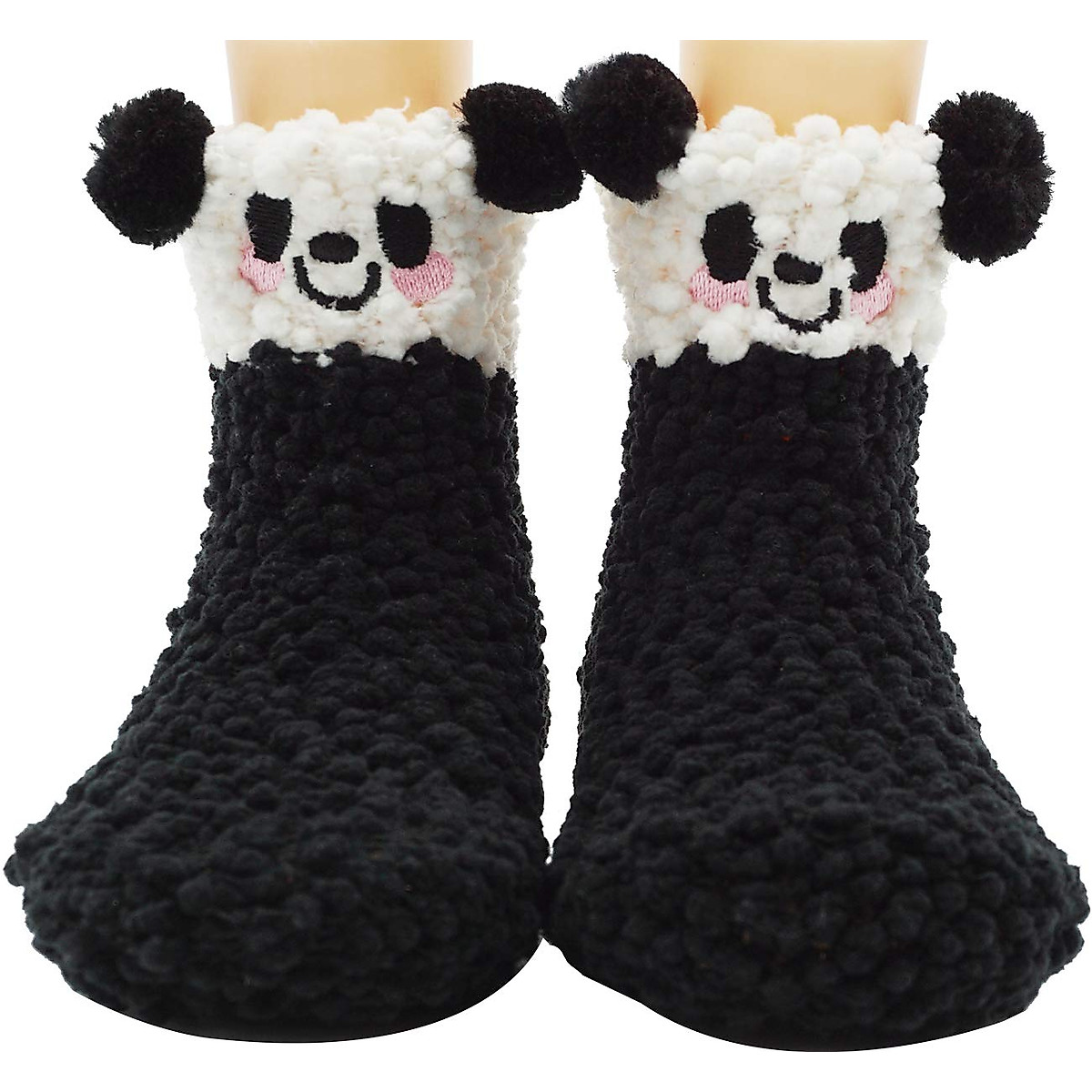 Lovful 4 Pairs Animal Super Warm Baby Fuzzy Soft Thick Socks,Large