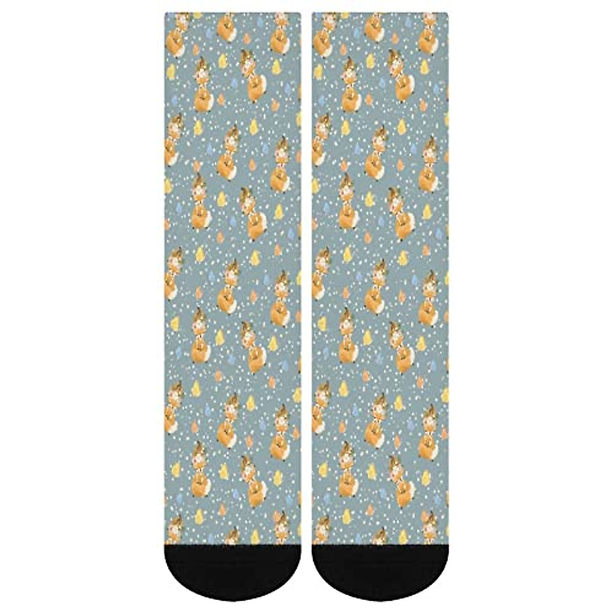 Autumn Fox In The Forest4 Socks for Women Socks for Men Crew Socks for Boys Mid Socks for Girls Stocking Stuffers for Teens Casual Athletic Sport Dress Socks