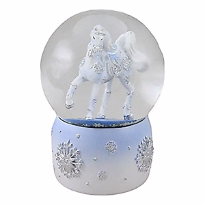 Ebros Gift Trail of Painted Ponies Western Christmas Frozen Winter Snow Crystal Horse Glitter Water Globe 5.25" Tall Farmhouse Ranch Cabin Country Snow Globes Collectible Figurine