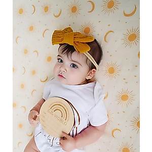 Little Jump 2 Pack (Rainbow & Sunshine) Swaddle Blanket, Silky Soft and Breathable Muslin Blankets for Girls & Boys, Baby Receiving Swaddles, Rainbow Boho Baby Essentials for Neutral (2 Pack)