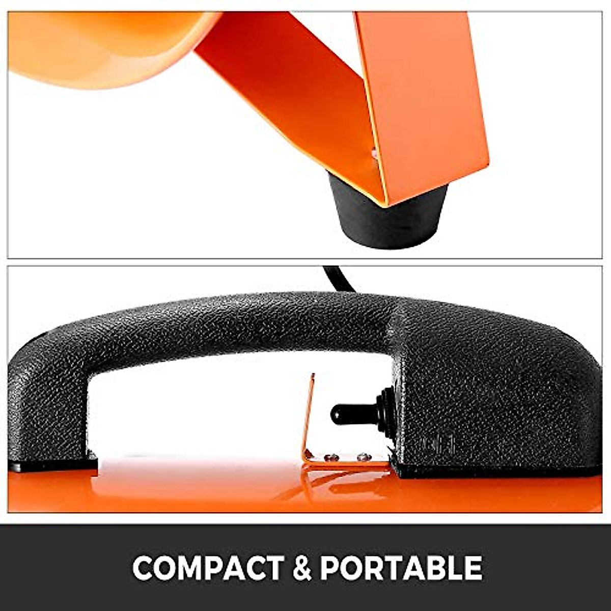 OrangeA Utility Blower Fan 12 Inch 0.7HP 2295 CFM 3300 RPM Portable Ventilator High Velocity Multifunctional Ventilator Fume Extractor (12 Inch)