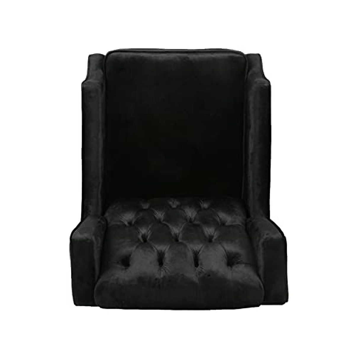 Christopher Knight Home Diana Wingback Recliner, Black + Dark Brown