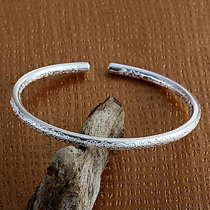 Women's 999 Solid Sterling Silver Bracelets, Sterling Silver