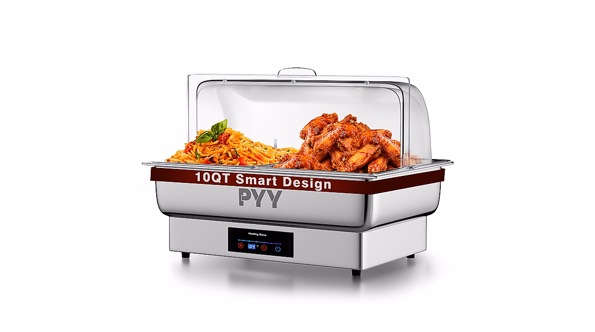 PYY Electric Chafing Dish, Roll Top Chafing Dish Buffet Set,Chaffing ...