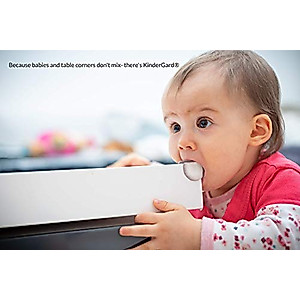 (Set of 4) Corner Protector BabyProof Safety, Medical Grade Clear Edge Softeners, Child Proof Corner Bumpers, Toddler, Home, Table, Adhesive, DIY, Easy, Guards, Accident Prevention by KinderGard