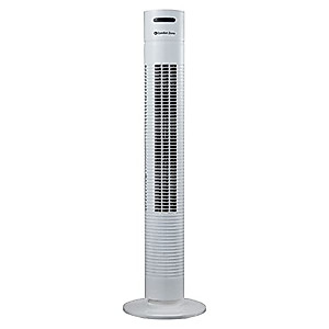Comfort Zone CZTF320WT 31” 3-Speed Oscillating Tower Fan with Convenient Top-Mounted Controls, Perfect for Office, Desk or Dorm Room, White