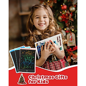 KOKODI Kids Toys 2 Pack LCD Writing Tablet, Colorful Toddler Drawing Pad Doodle Board Erasable, Educational Learning Toys Birthday Gifts for Boys Girls Age 3 4 5 6 7 8 (Blue & Pink)