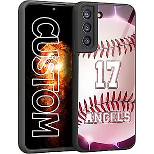 Design Your Own Baseball Phone Case Custom Name Number Yourself TPU Cover Case with Samsung Galaxy S23 S22 S21 S20 ULTRA PLUS/ S21 FE /S20 FE/ S10 PLUS/ S9 PLUS/ S8 PLUS /S7 EDGE