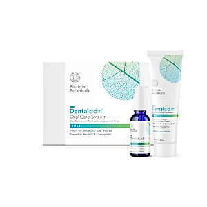 Biocidin Dentalcidin Oral Care System - Fluoride Free Toothpaste + Mouth Wash to Support Gum Health, Gentle Teeth Whitening & Biofilm Plaque Removal - for Adults & Kids
