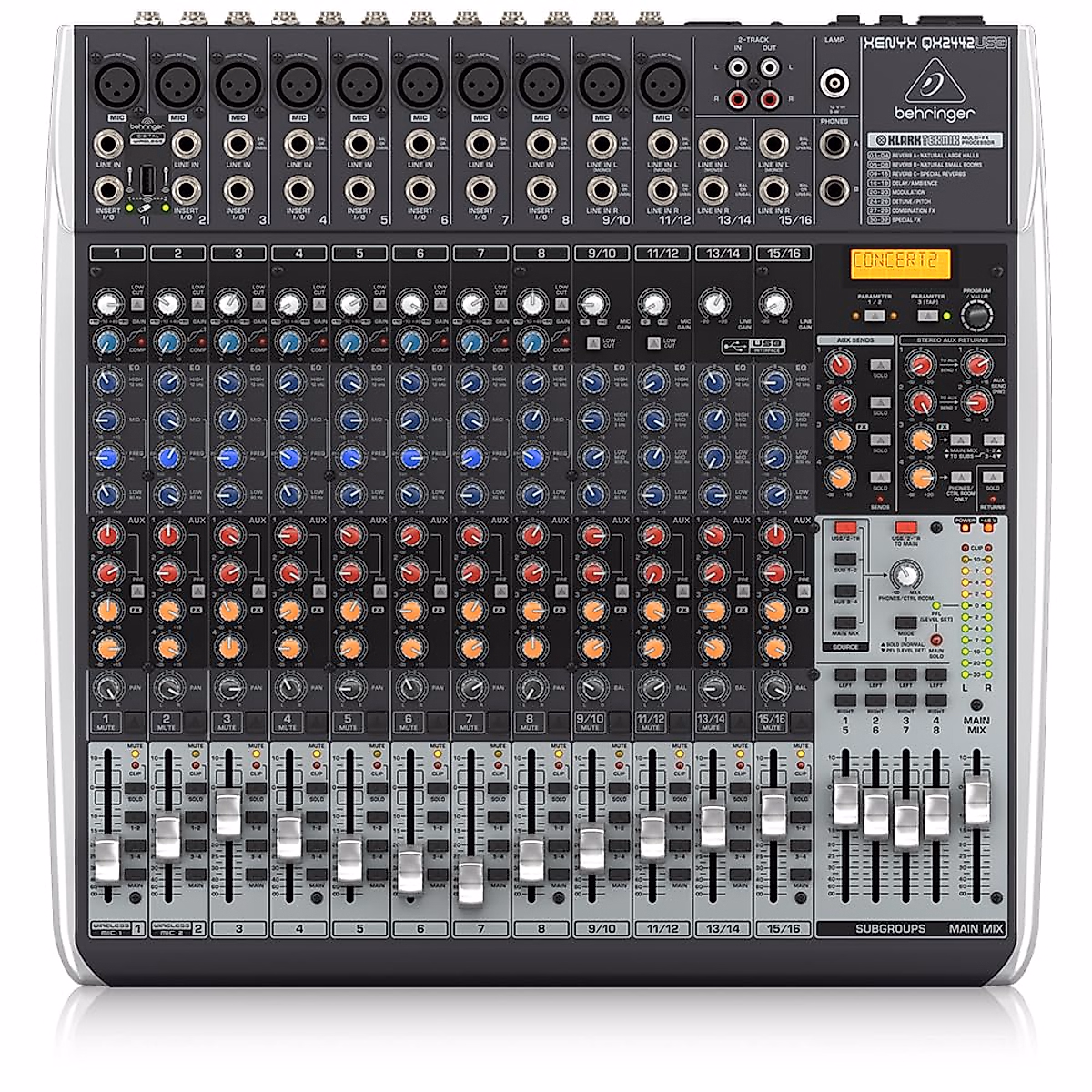 Behringer Xenyx QX2442USB Mixer with USB and Effects