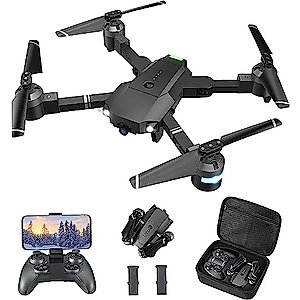 Drone with Camera for Adults, ATTOP 1080P Live Video 120° Wide Angle APP-Controlled Camera Drone for Kids 8-12, Beginner Friendly with 1 Key Fly/Land/Return, Remote/Voice/Gesture/Gravity Control, FPV Drone w/ Safe Emergency Stop, 360° Flip, VR Mode, Carry