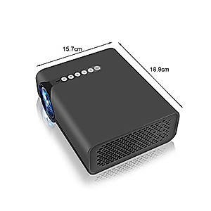 SamFansar Portable Projector SD-Card Slot 1080P Clear Image Portable Projector Easy Operation Remote Control AU Plug