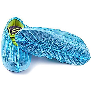 G & F Products - 13033 Premium 100 Pack (50 Pairs ) Disposable Boot & Shoe Covers Slip - Resistant fits up to size 11 US Men and 13 US Women, Blue, Large