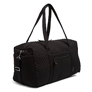 Vera Bradley Women's Cotton Large Travel Duffel Bag, True Black, One Size