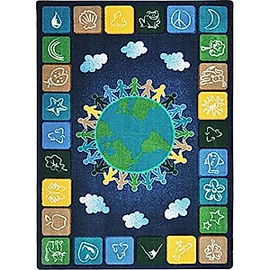 Joy Carpets One World Area Rug in Color Neutrals, 7'8" x 10'9"