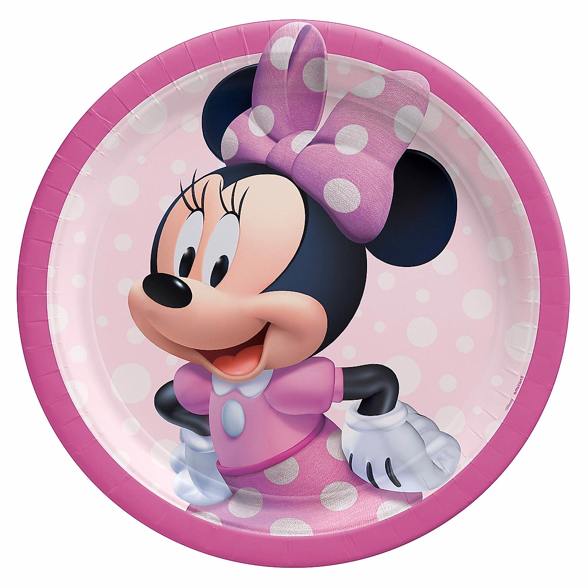 Minnie Mouse Forever Party Supplies Pack Serves 16: 9" Plates Luncheon Napkins Cups and Table Cover with Birthday Candles (Bundle for 16)