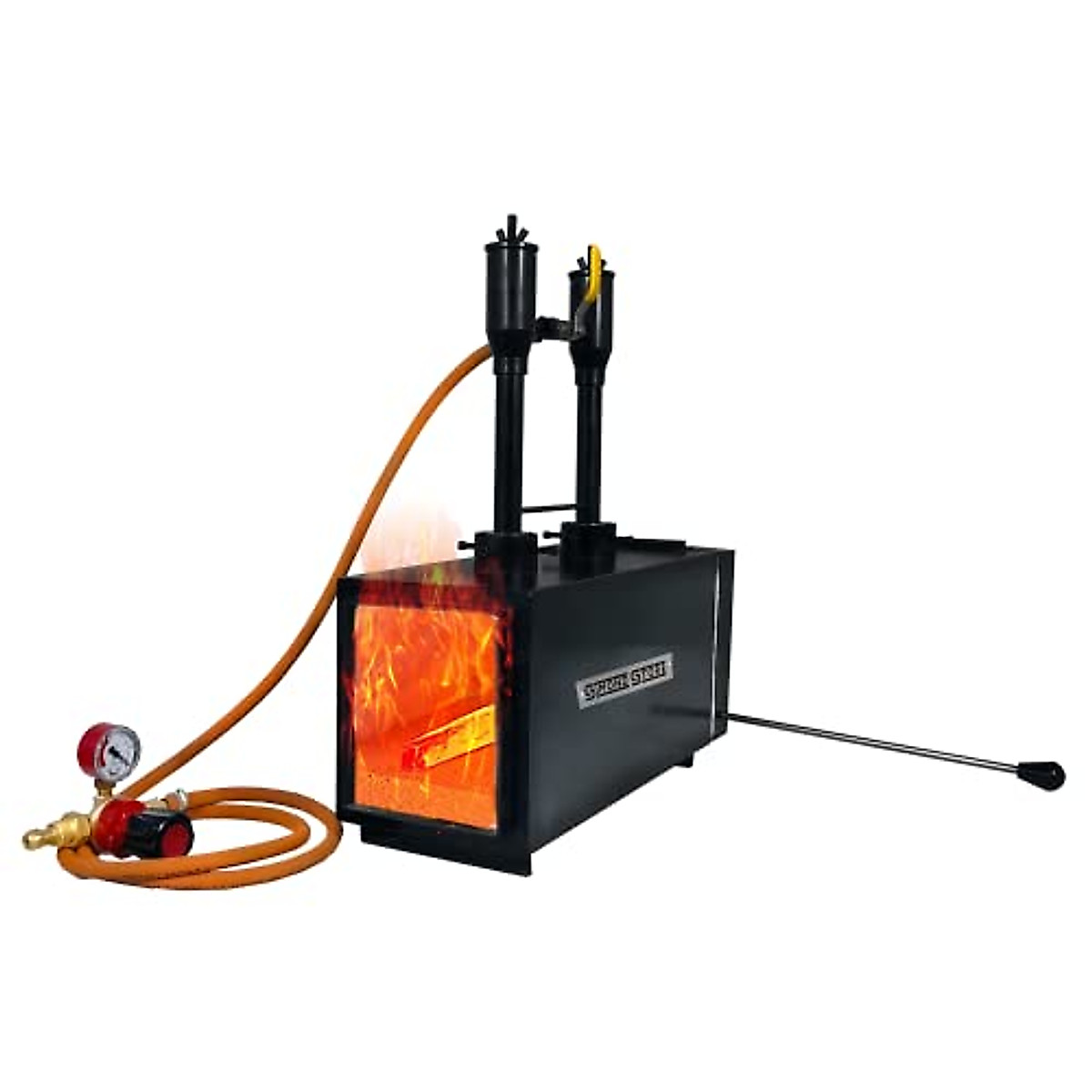 SIMOND STORE Gas Propane Forge Double Burner w/1 door, Blacksmithing Forge for Knife Making Forging Tools and Equipments