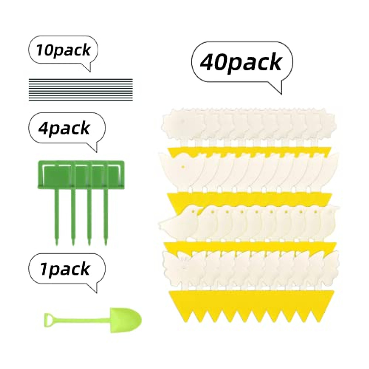 Yellow Sticky Trap for Gnats, 40 Pcs Fruit Fly Trap for Indoor House, Double Side Sticky Trap for Flying Plant Insect Like Fungus Gnat, Fruit Fly, Mosquito, White Fly
