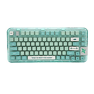Acogedor Mechanical Keyboard RGB Backlit 80 Keys, BT 2.4ghz Wireless Type C Trimode Gaming Keyboard with Hot Swappable for Win, OS X Laptop, iOS, Android (Green)