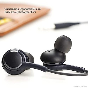 kolodosa Headphones Galaxy Earbuds for Samsung usbc Earphones USB c with mic Type c Ear Buds Wired audiofonos S21 s20 fe Note 90 Plus s21+ Folding Z Wired Original Black
