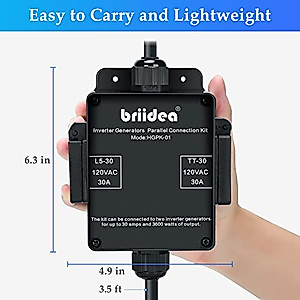Briidea 30-AMP 3600-Watt Generator Parallel Kit for Inverter Generators, Compatible with WEN Generators, RV Ready