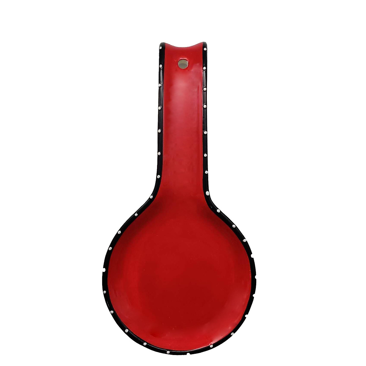 Tuscany Red Ruffle Hand Painted, Ceramic Spoon Rest, 85225 by ACK
