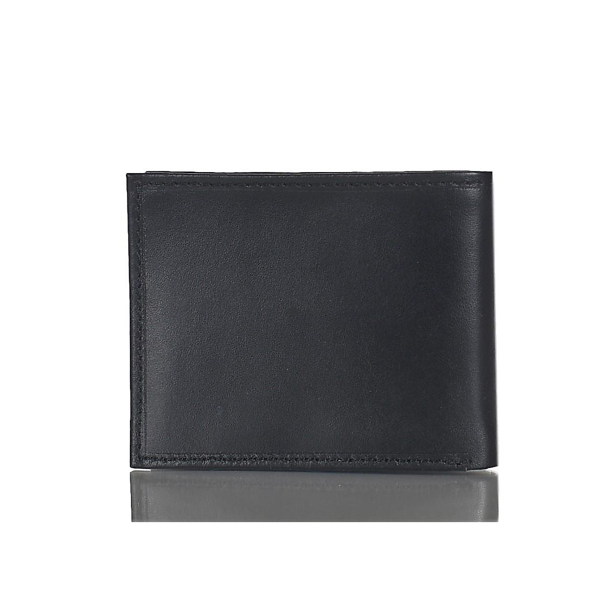 Tommy Hilfiger Leather Men's Multi-Card Passcase Bifold Wallet with Removable Card Case, Black, One Size