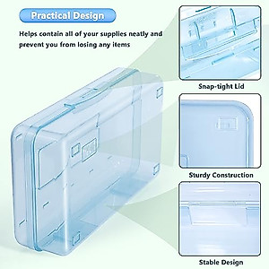 DANRONG Pencil Box, Large Capacity Pencil Case, Plastic Pencil Boxs for Kids Girls Boys Adults, Hard Crayon Box Storage with Snap-Tight Lid for School Office Supplies