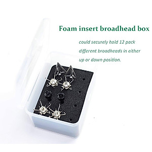 Ontsho 100 Grain Small Game Broadheads 12PK Judo Points with Broadhead Case Small Game Arrow Tips Screw-in Arrowheads