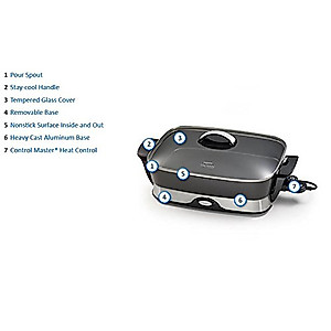 Presto 06857 16-inch Electric Foldaway Skillet, Black