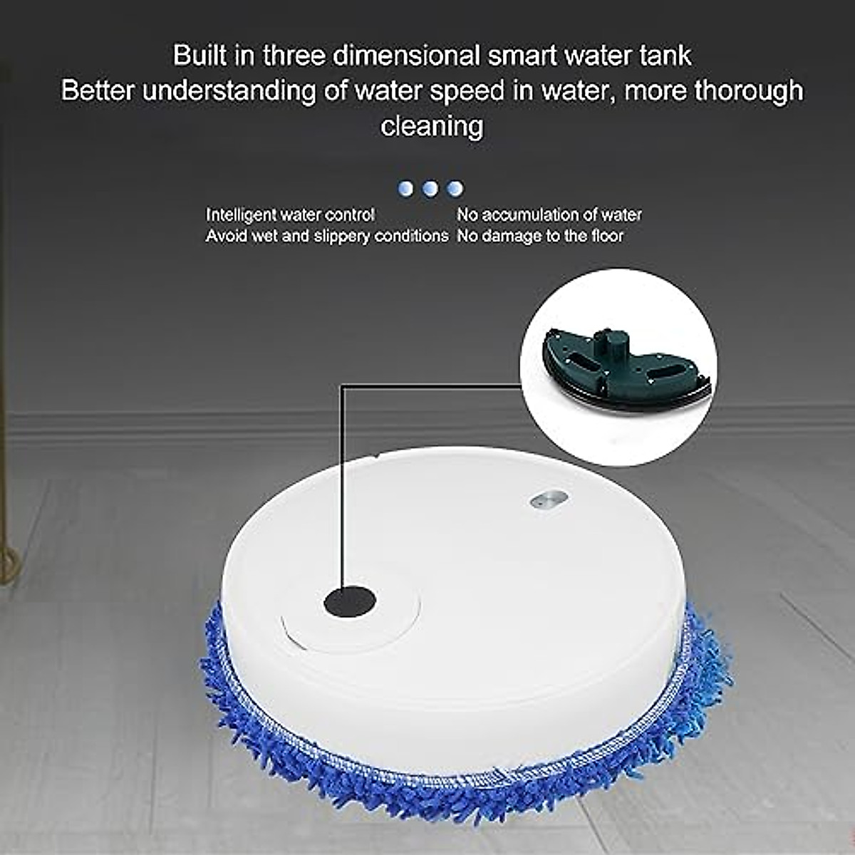 Pssopp Robot Vacuum and Mop Combo Mopping Machine Floor Wiping Machine Machine Cleaner Automatic for Supply Robotic Vacuums (White)