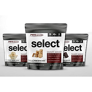 PEScience Protein Powder Supplement Select Smart Mass, Gourmet Chocolate, 28 Servings, Clean Mass Gainer Powder, 3.25 Kilogram