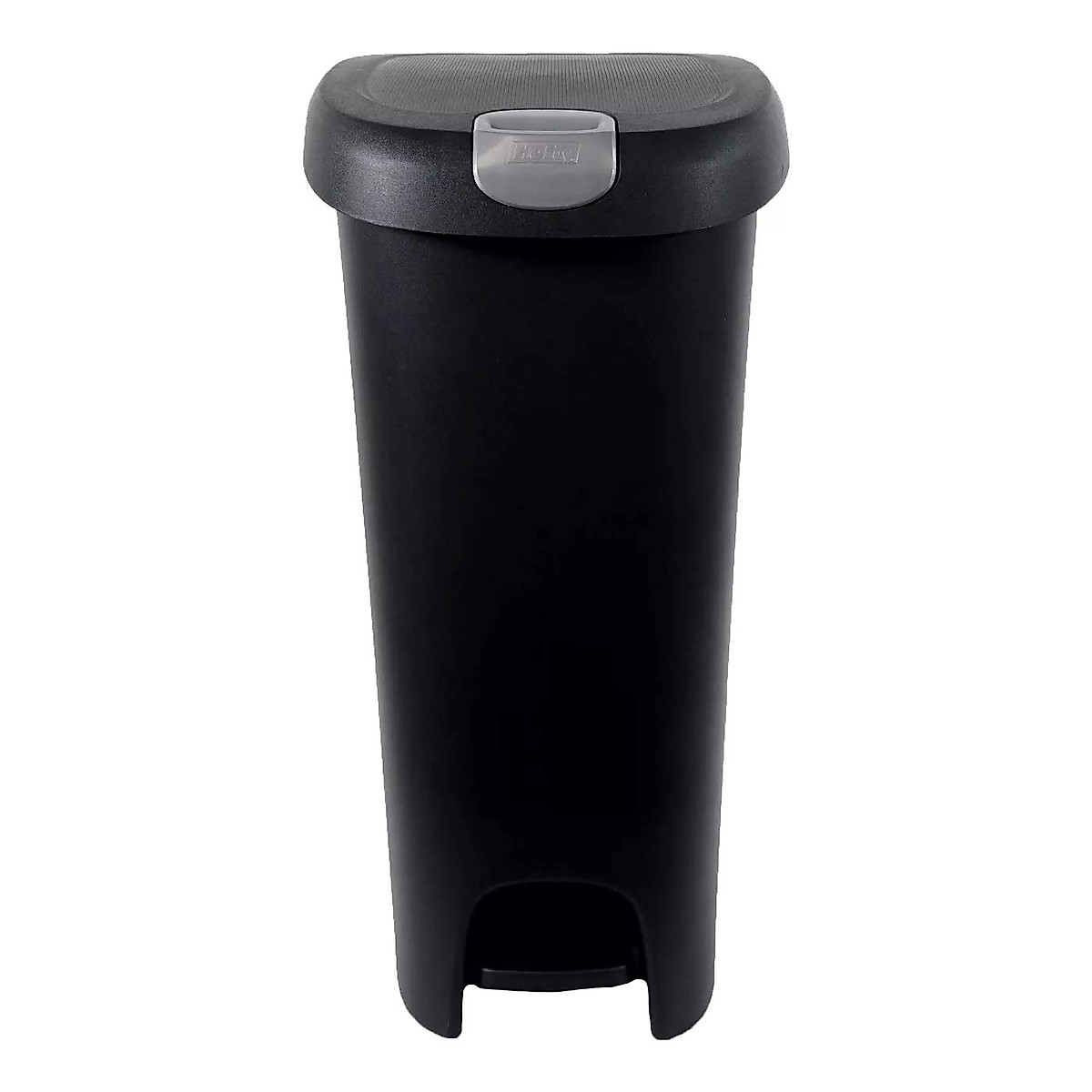 Hefty Lockable Step On Trash Can, 12 Gallon, Black, 2/Pack (HFTCOM225807545)