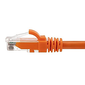 NavePoint Patch Cable, CAT6, UTP, 24AWG/7 * 0.18 MM, 0.5 Ft, 10 Pack, Orange