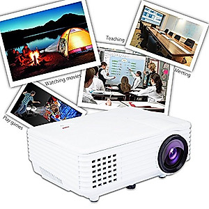 H1 LED LCD (WVGA) Mini Video Projector - International Version (No Warranty) - DIY Series - White (FP8048H1W-IV6)