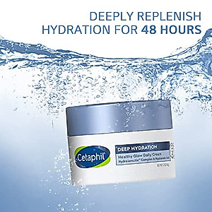 Cetaphil Deep Hydration Healthy Glow Daily Face Cream, 1.7 oz, 48 Hour Dry Skin Face Moisturizer for Sensitive Skin, With Hyaluronic Acid, Vitamin E & Vitamin B5