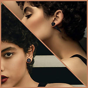 Longbeauty 24pcs Big Gauges Kit Ear Stretching Kit 00G-20mm Acrylic Tapers Plugs Body Piercing Set