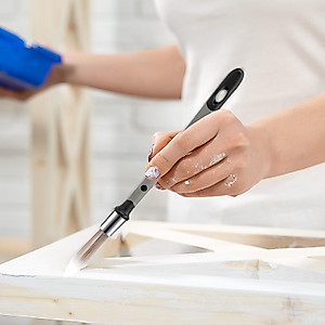 3 Pcs Paint Brushes for Painting Walls 0.37 Inch Small Paint Brush, Trim Paint Brushes Edge Painting Tool for Baseboards Furniture House Wall Corners Detail Paint Edger Brush and Touch Up Painting