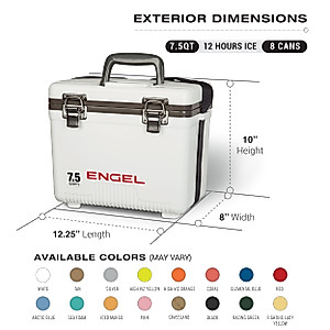 Engel UC7 7.5qt Leak-Proof, Air Tight, Drybox Cooler and Small Hard Shell Lunchbox for Men and Women