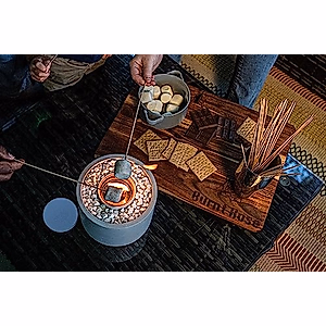 Tabletop Fire Pit - Indoor Concrete Fire Pit Bowl for a Cozy Ambiance - Large Portable Fire Bowl Luxury Indoor & Outdoor Table Top Fire Pit | Long Burning Ethanol Fire Pit for Indoor Fireplace